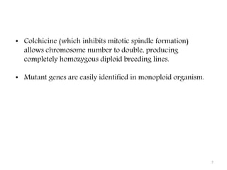monoploidy definition and application of monoploidy in agriculture | PDF