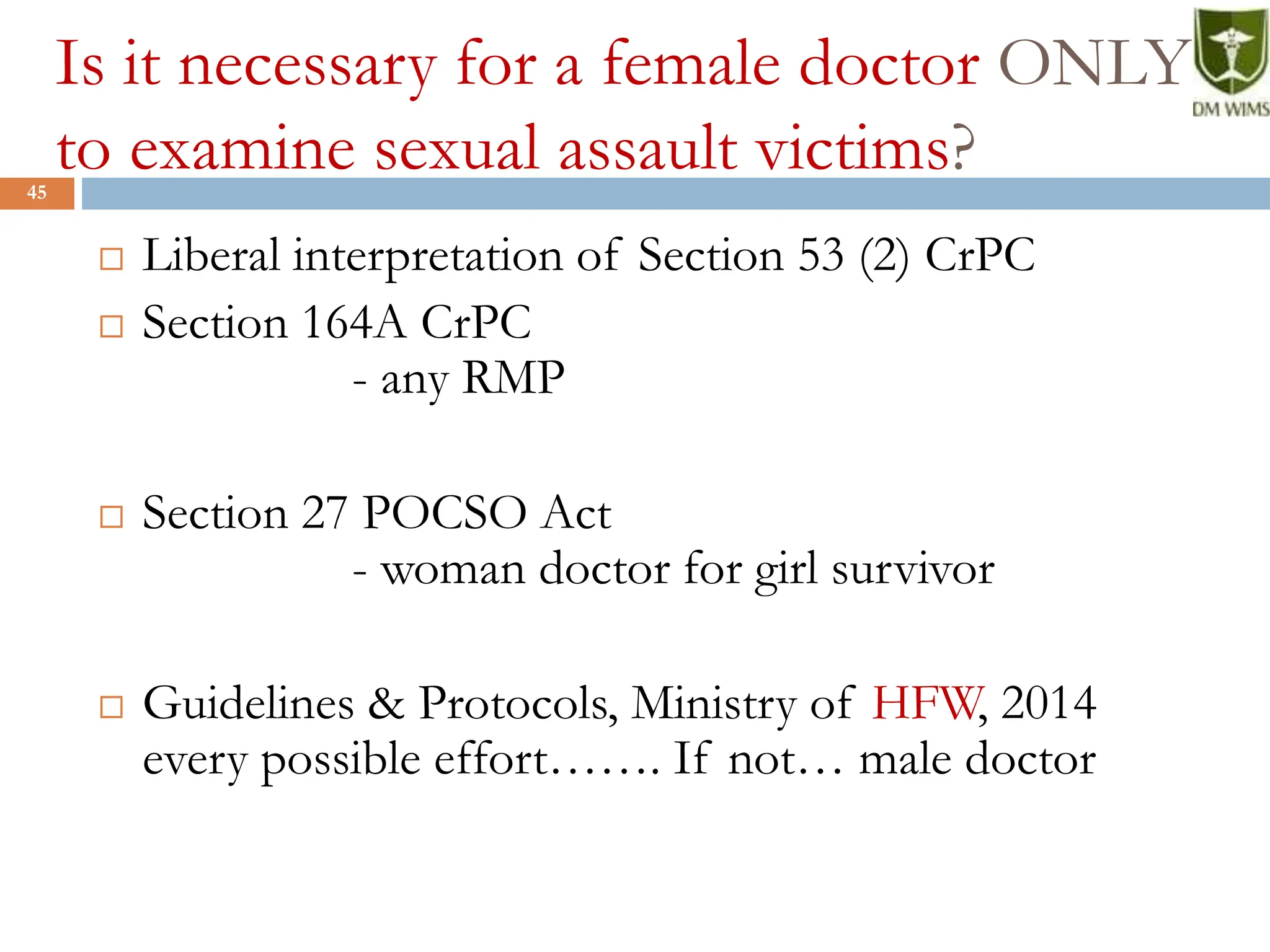 Child sexual abuse medicolegal aspects class | PPTX