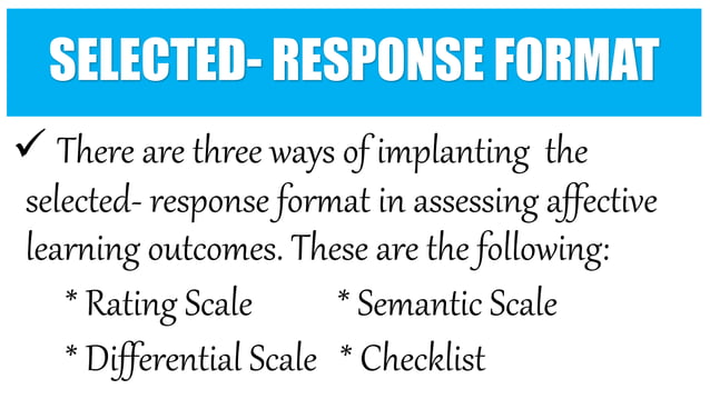 ASSESSMENT ON AFFECTIVE LEARNING | PPTX