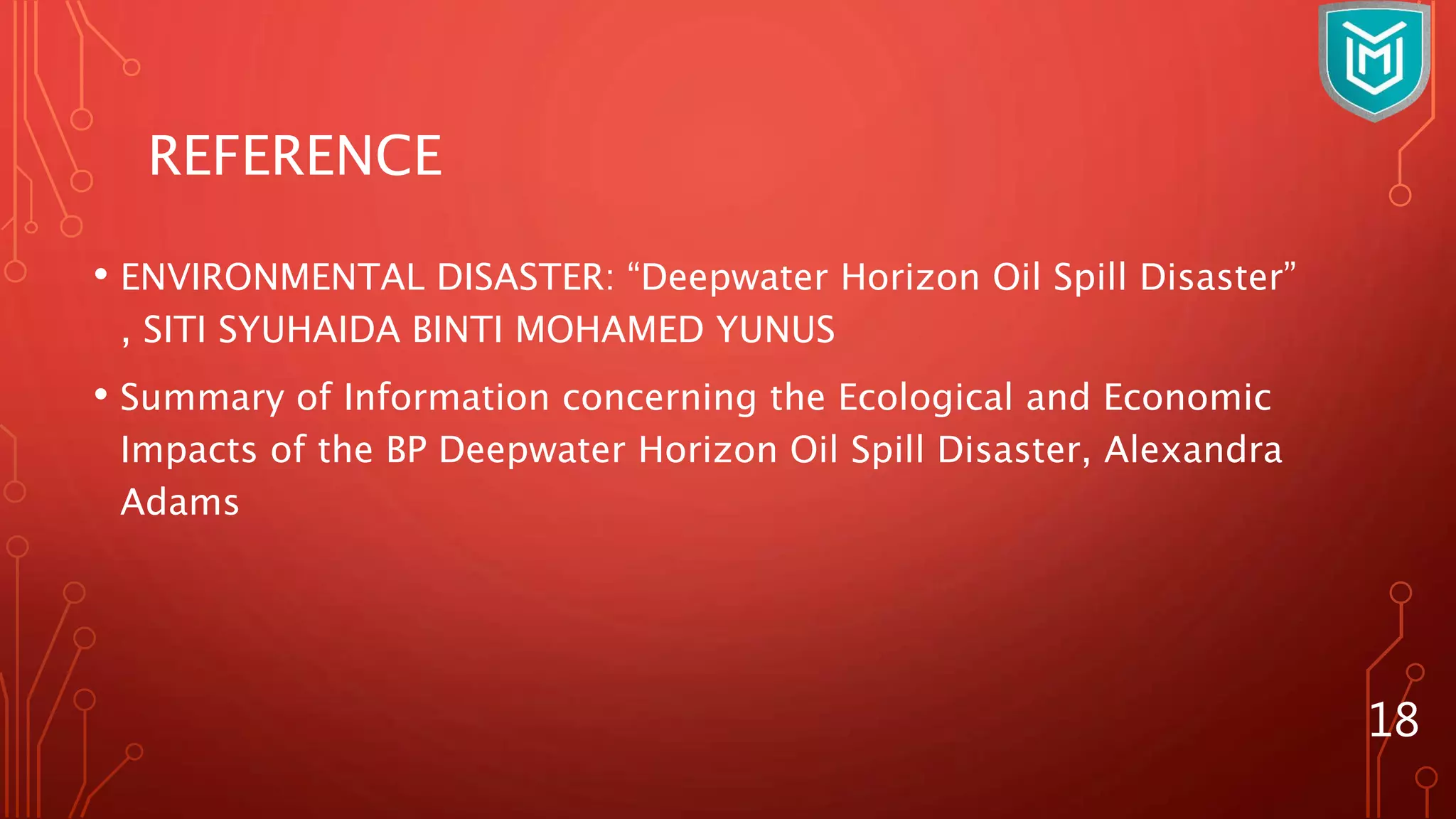 The oil spill disaster, deep-water horizon | PPTX | Environment | Science