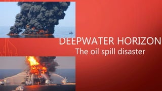 The oil spill disaster, deep-water horizon | PPTX