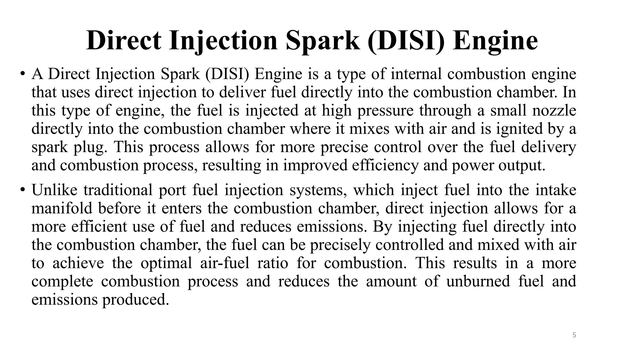 presenation on Direct Injection Engine & Gasoline Direct Injection ...
