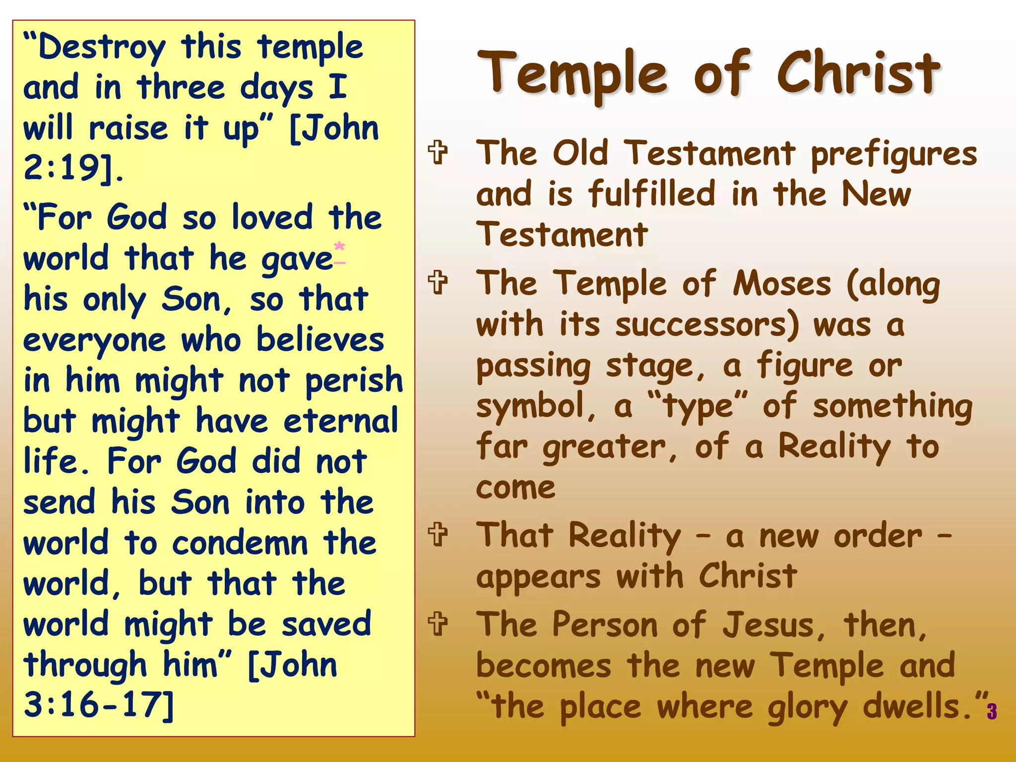 Session 3: Temple and the Presence of God: | PPT
