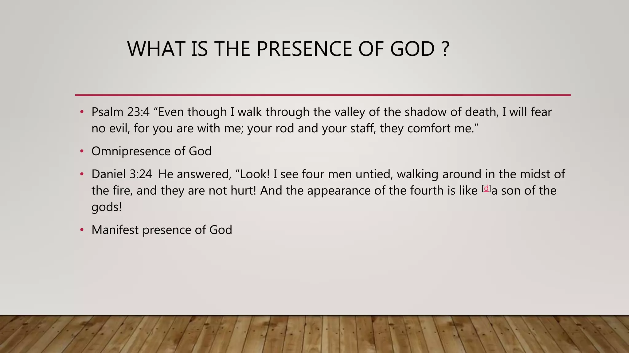 The Presence of God | PPTX