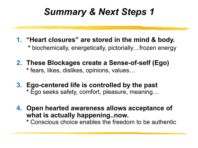 Presence Process for More Authentic Living | PPT