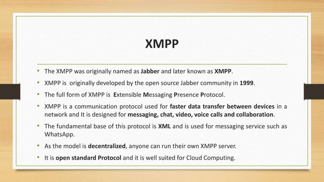 XMPP and SIP Presence Protocols for Messaging and Session Control.pptx