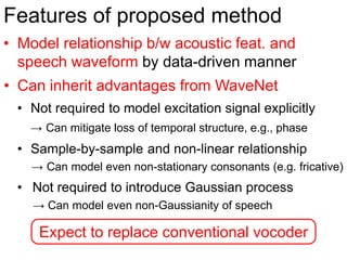 Speaker Dependent WaveNet Vocoder | PPT