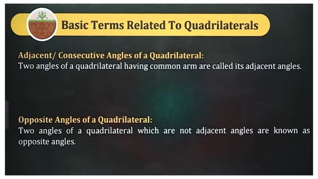 Introduction to Quadrilaterals for grade 8 | PPT