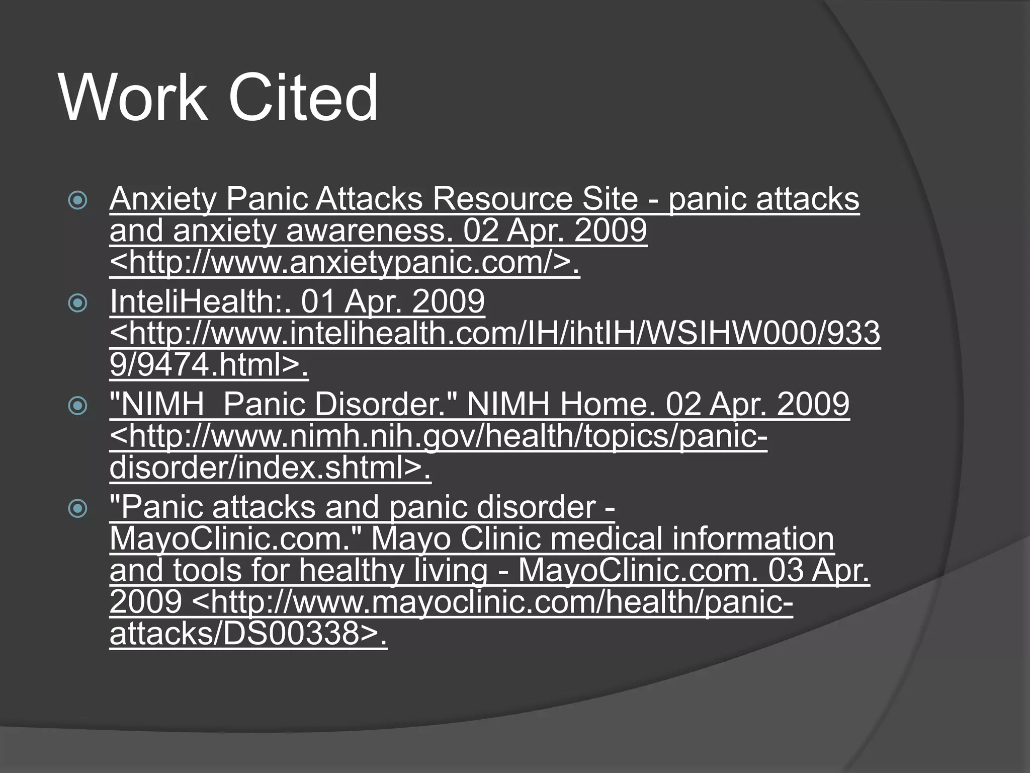 Panic Anxiety Attacks | PPT