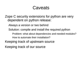 Managing Plone Projects with Perl and Subversion | PPT