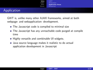 Introduction to Google Web Toolkit | PPT