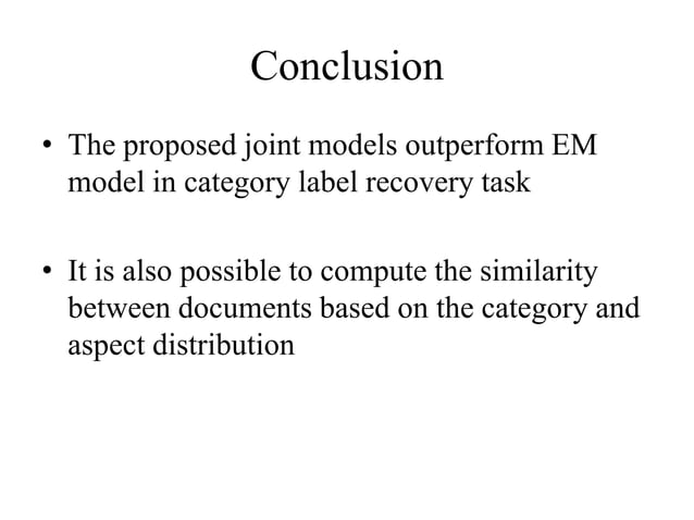 Movie Review Categorization Using Joint Model | PPT