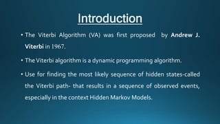 Viterbi algorithm | PPTX