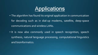 Viterbi algorithm | PPTX