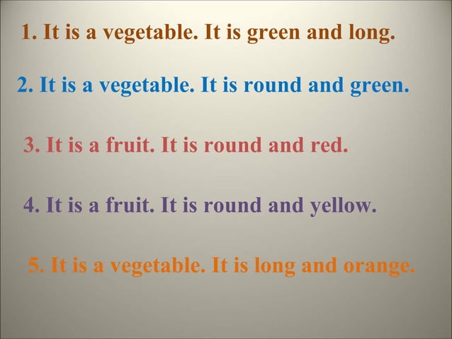 Vegetables in English | PPT