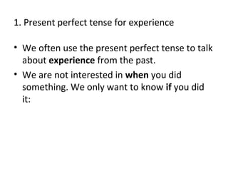 Present perfect tense | PPT