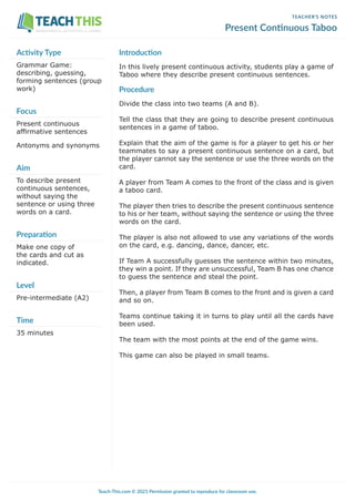 present-continuous-taboo ...