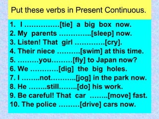 Present Continuous Tense | PPT