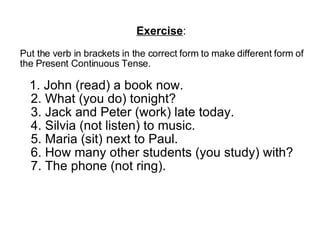Present Continuous Tense Practice | PPT