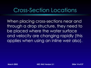 PRESENTATION MODELLING drop STRUCTURES WITH HEC RAS | PPT