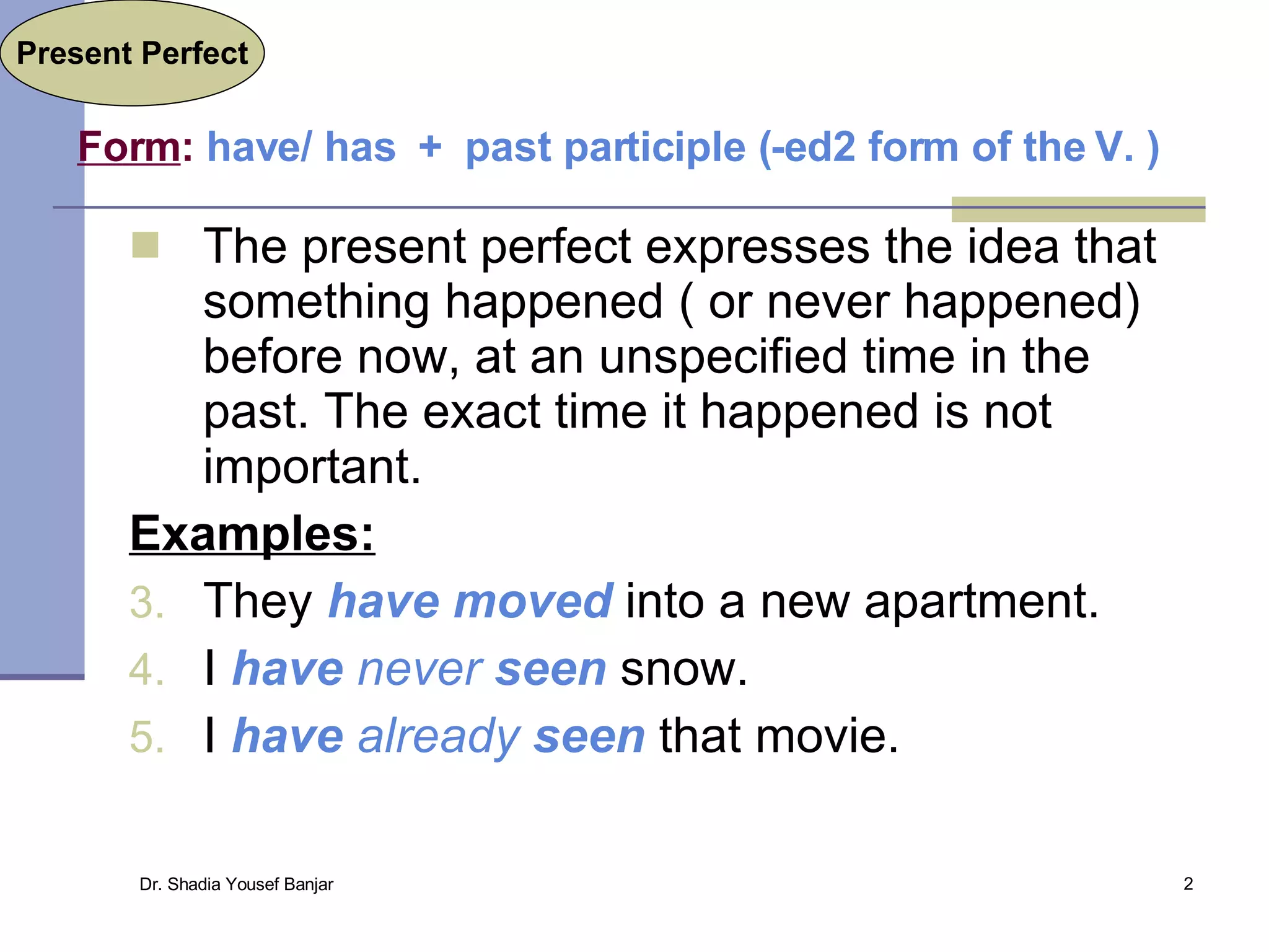 Present Perfect | PPT