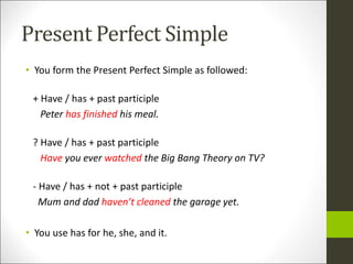 Present perfect-forms | PPT