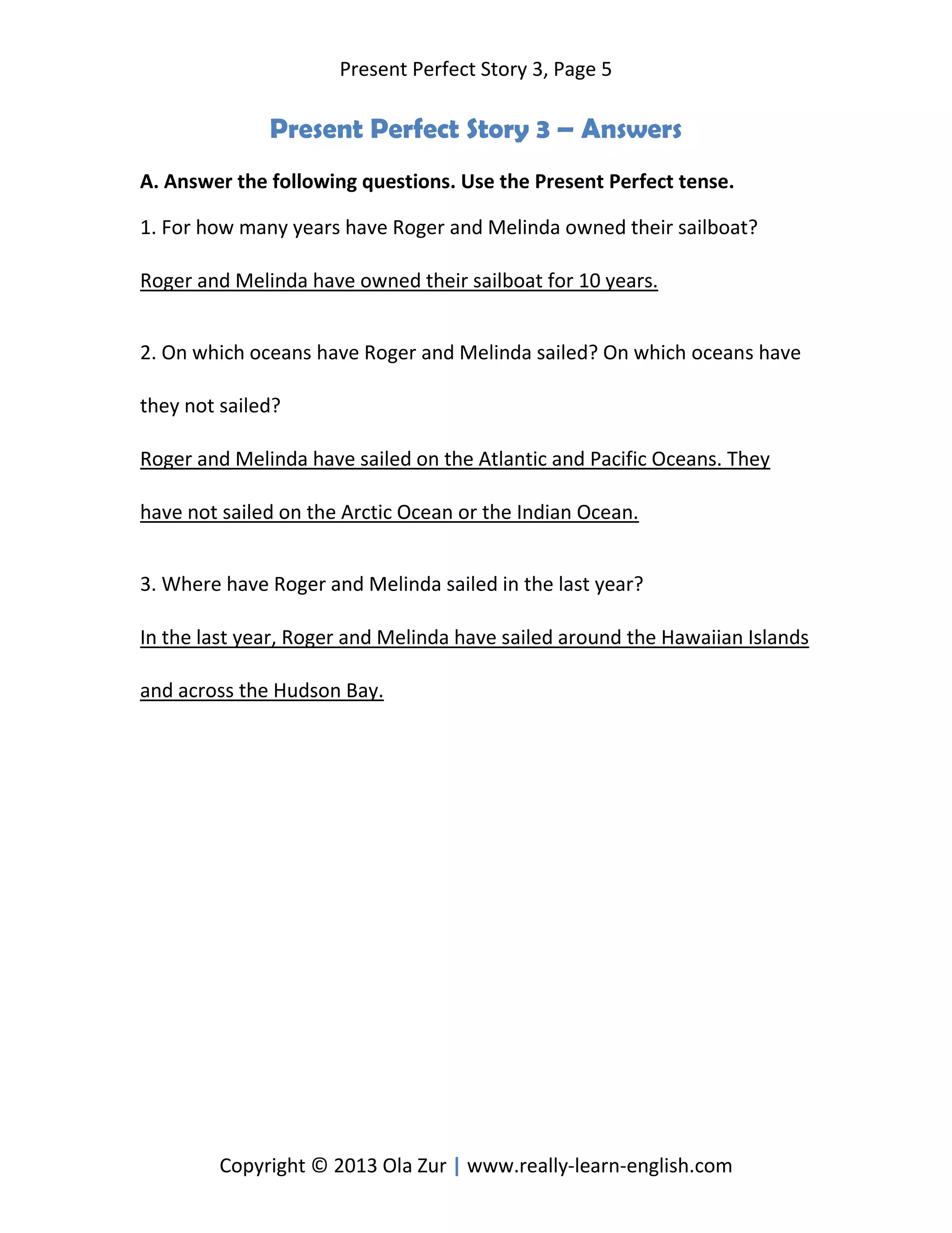 Present perfect-story-3 | PDF