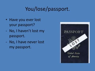 PPT about Present Perfect Tense students | PPT