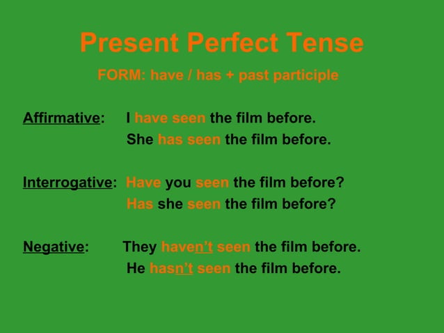 Present perfect | PPT