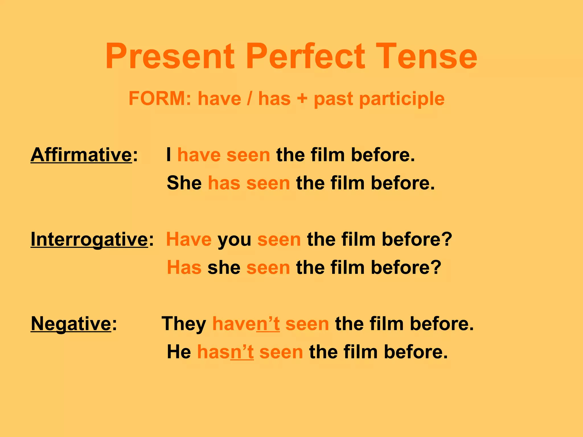Present perfect Simple | PPT