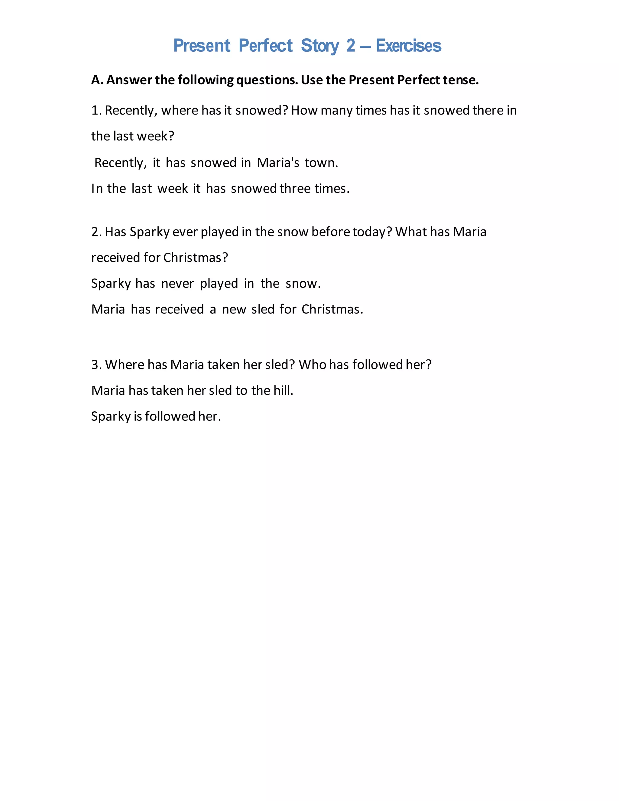 Present perfect-text in english | DOCX