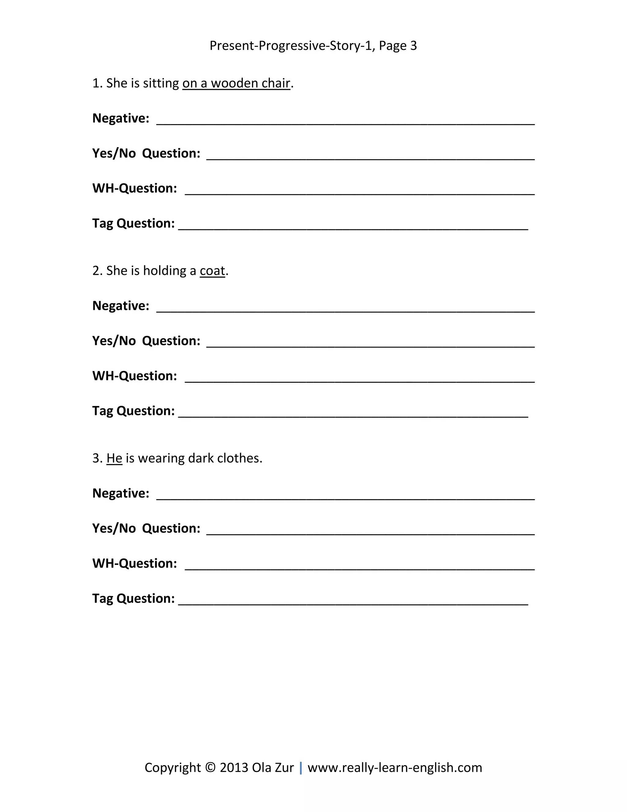 Present progressive-story-1 (1) | PDF