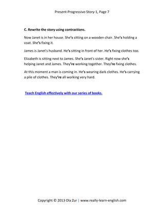 Present progressive-story-1 (1) | PDF