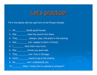 Present Simple | PDF