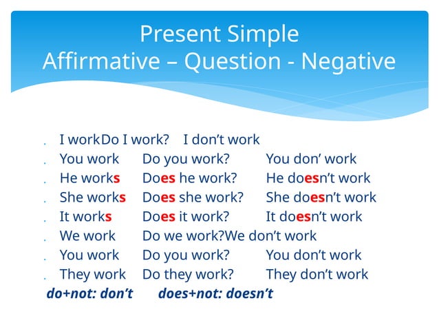 present-simple-for beginners power point presentation | PPT