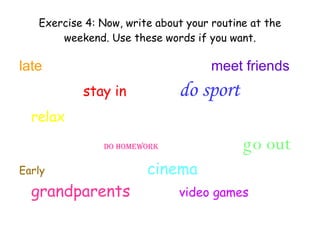 Present Simple, routines, exercises | PPT