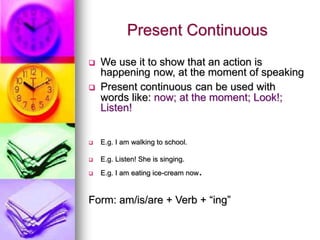 ESL 0801 Week 3 Present simple-and-continuous-flashcards-fun-activities ...