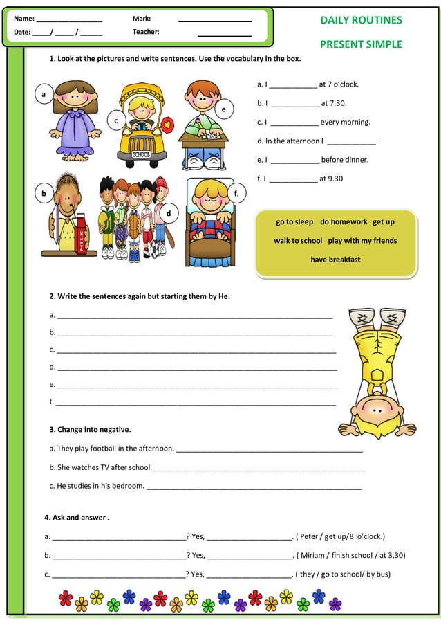 Present simple-daily-routines (!!!!!!!!) | PDF