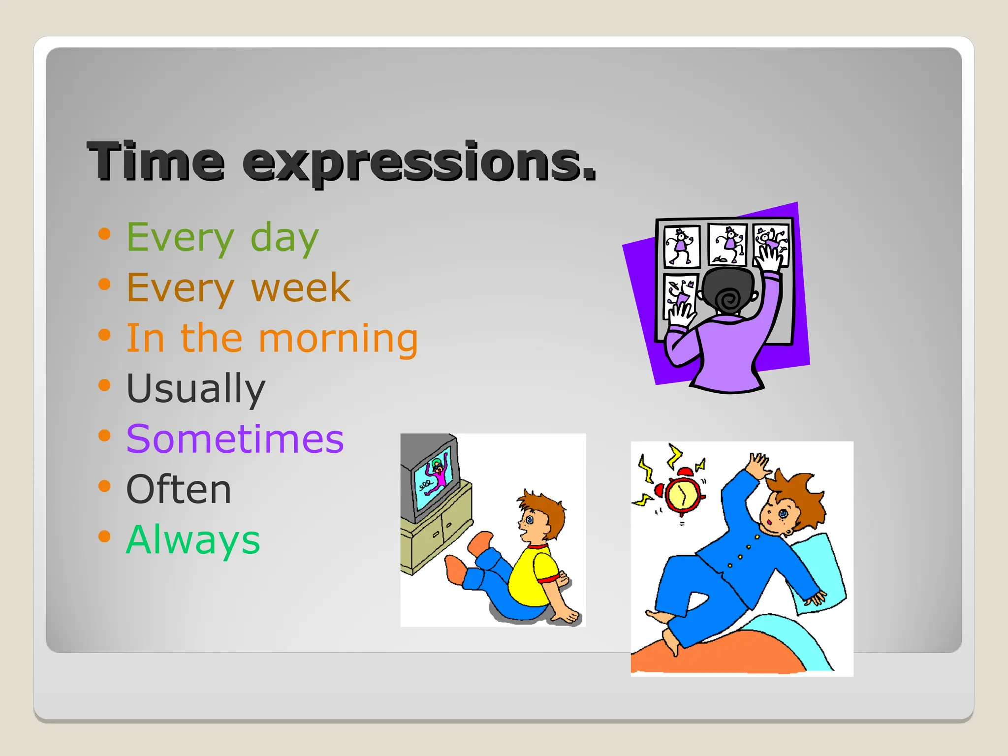 Present Simple (Time Expressions + Spelling rules ) | PPT