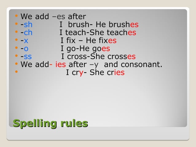 Present Simple (Time Expressions + Spelling rules ) | PPT