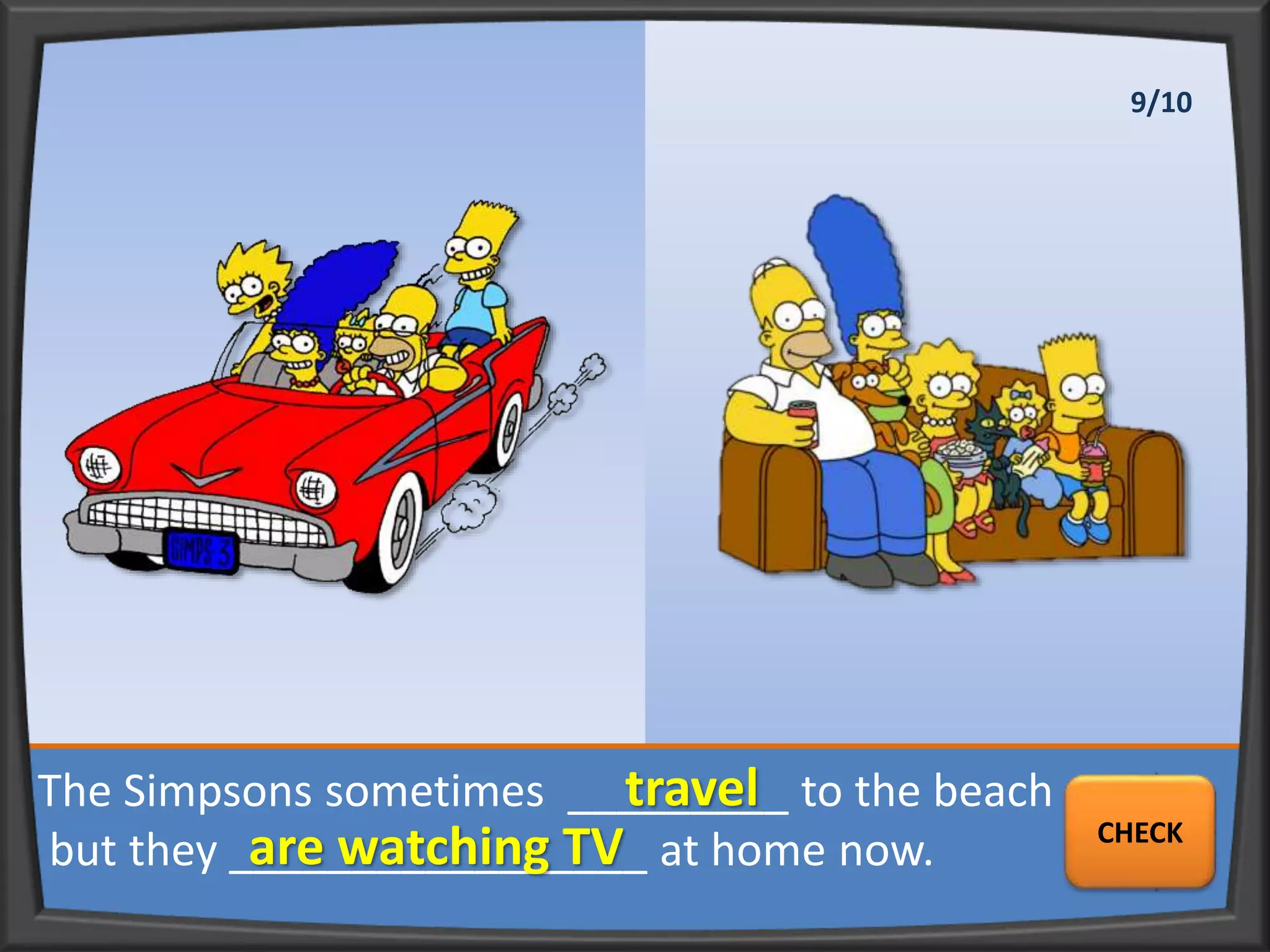 Present simple-present-continuous-fun-activities-games-games-grammar-drills-picture- 69328 | PPTX