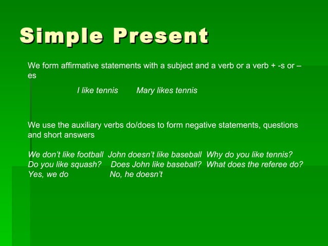 Present Simple V Present Continuous4376 | PPT