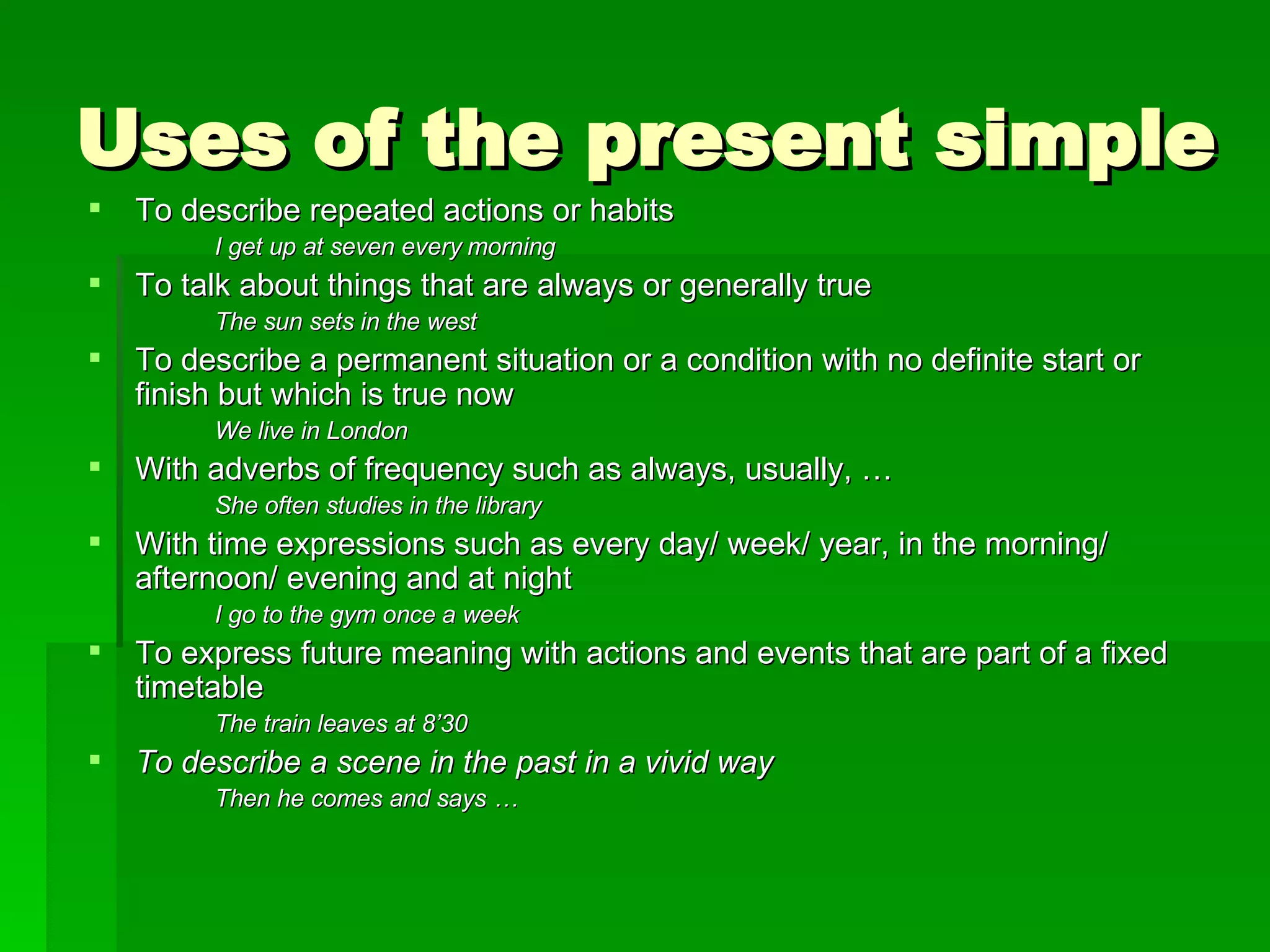 Present Simple v. Present Continuous | PPT