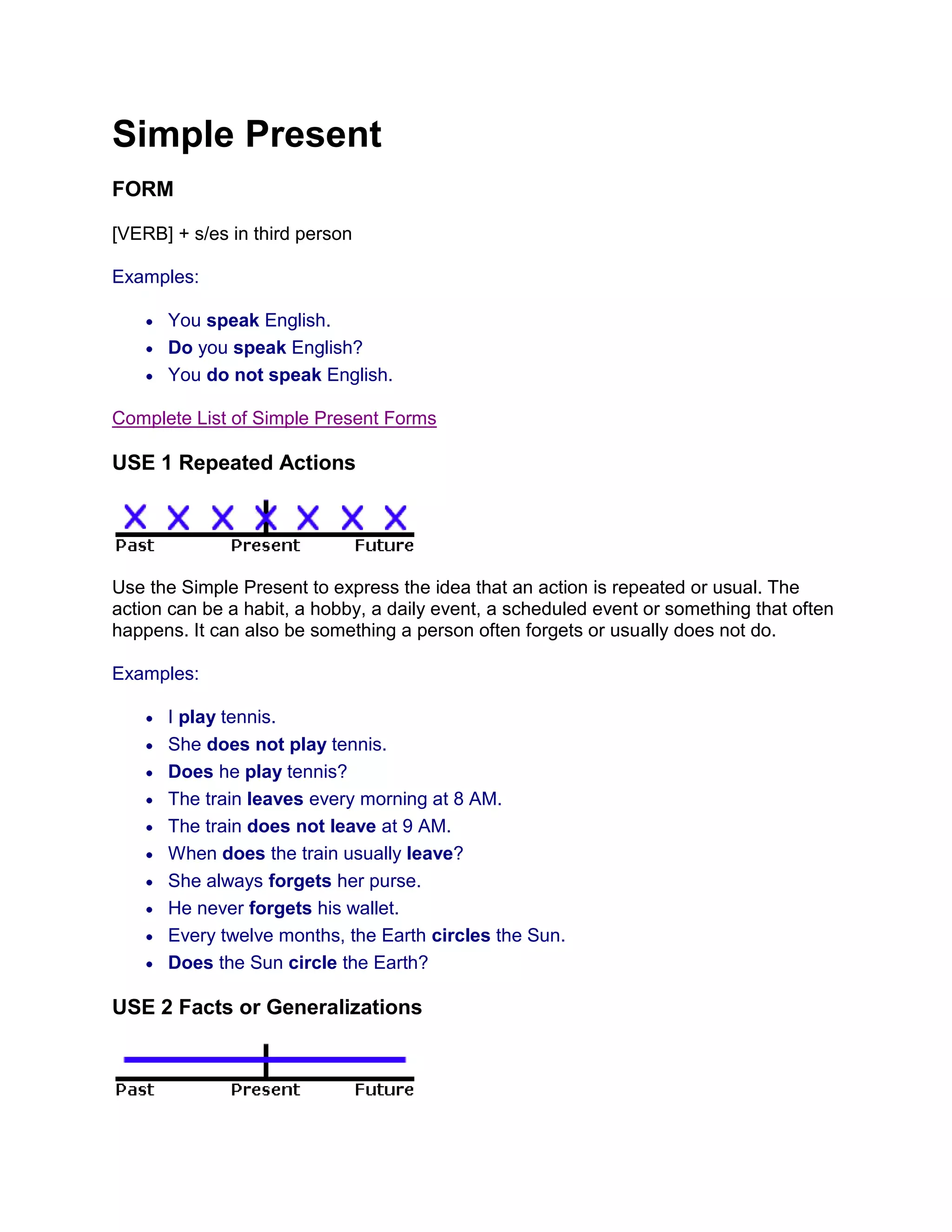 Present tenses | PDF