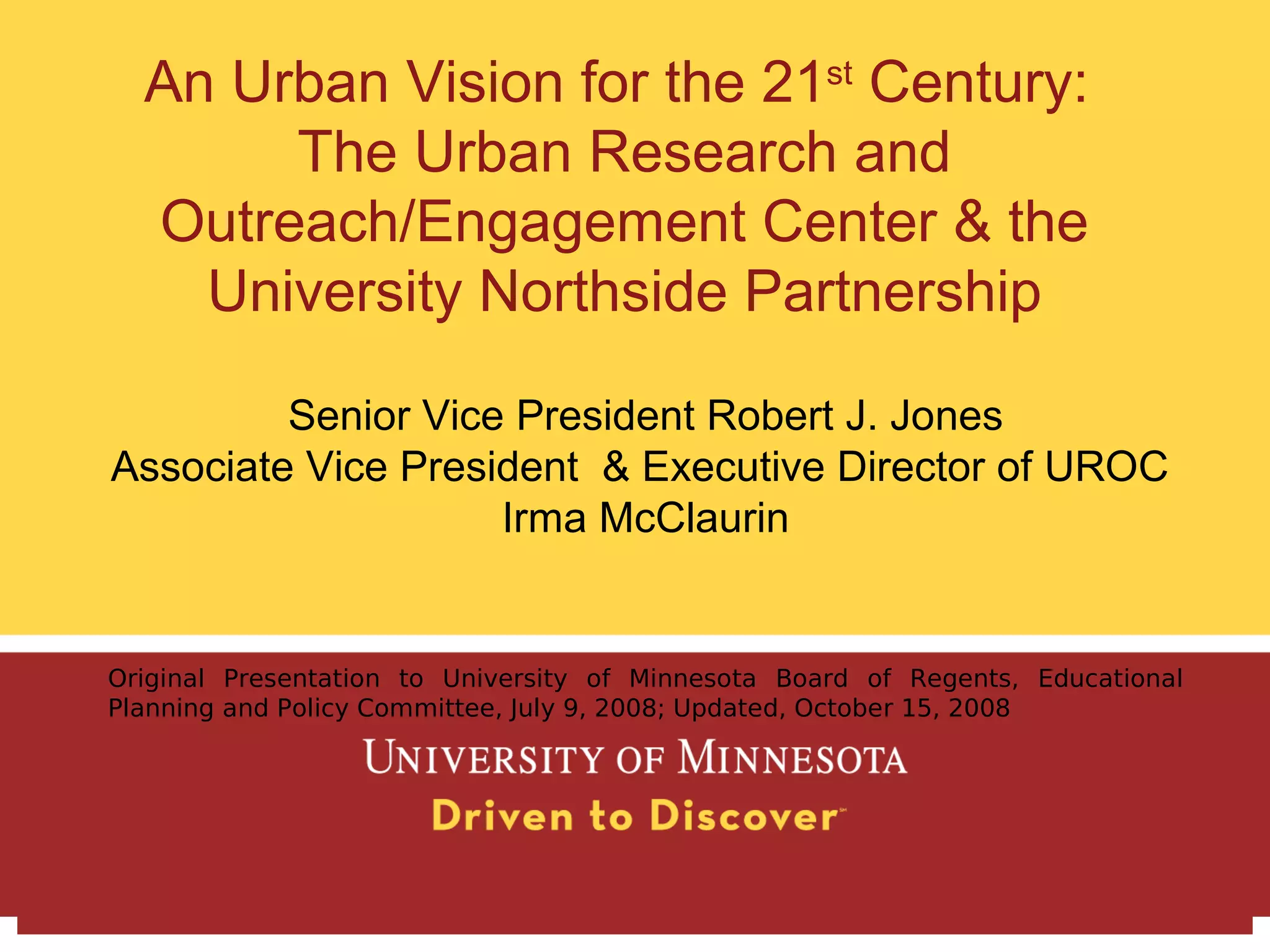 An Urban Vision for the 21st Century | PDF