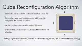 Modular Self assembling robot cubes with SWARM Communication | PPT