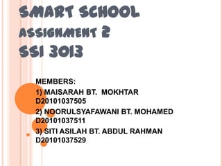 assignment 2-smart school | PPTX