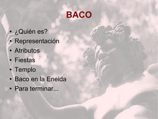 Baco, dios del vino | PPT