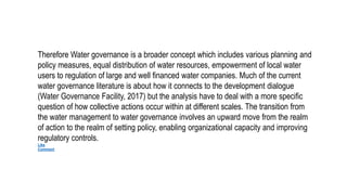 this is governance of water and definitions | PPTX