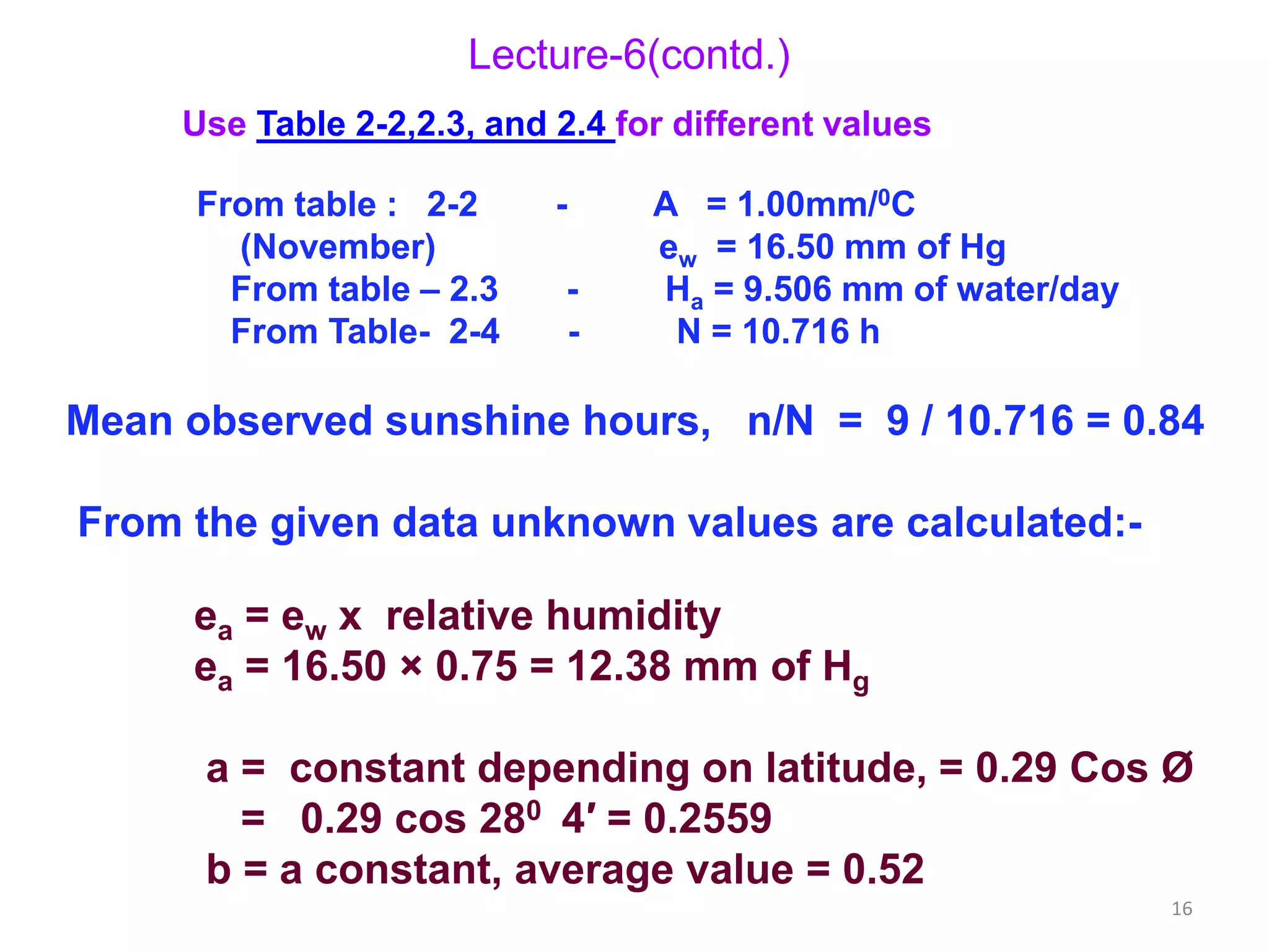 Lecture 6 Ce 1005 Irrigation And Flood Control By Rabindra Ranjan Saha